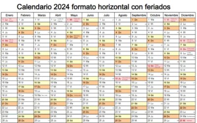 Plantilla Excel: Calendario 2024 (Con Días Festivos Marcados)