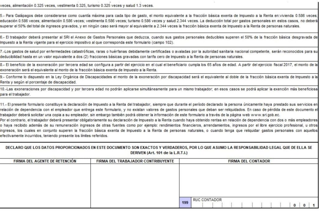 Plantilla Excel: Formulario 107 del SRI (Anexo RDEP)