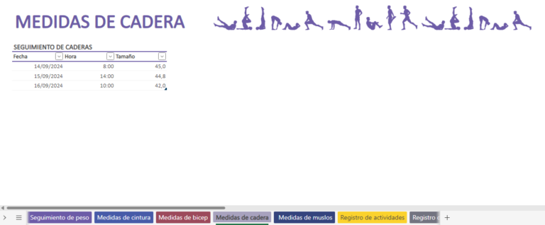 Plantilla de Excel: Control de Peso y Medidas Corporales [GRATIS]